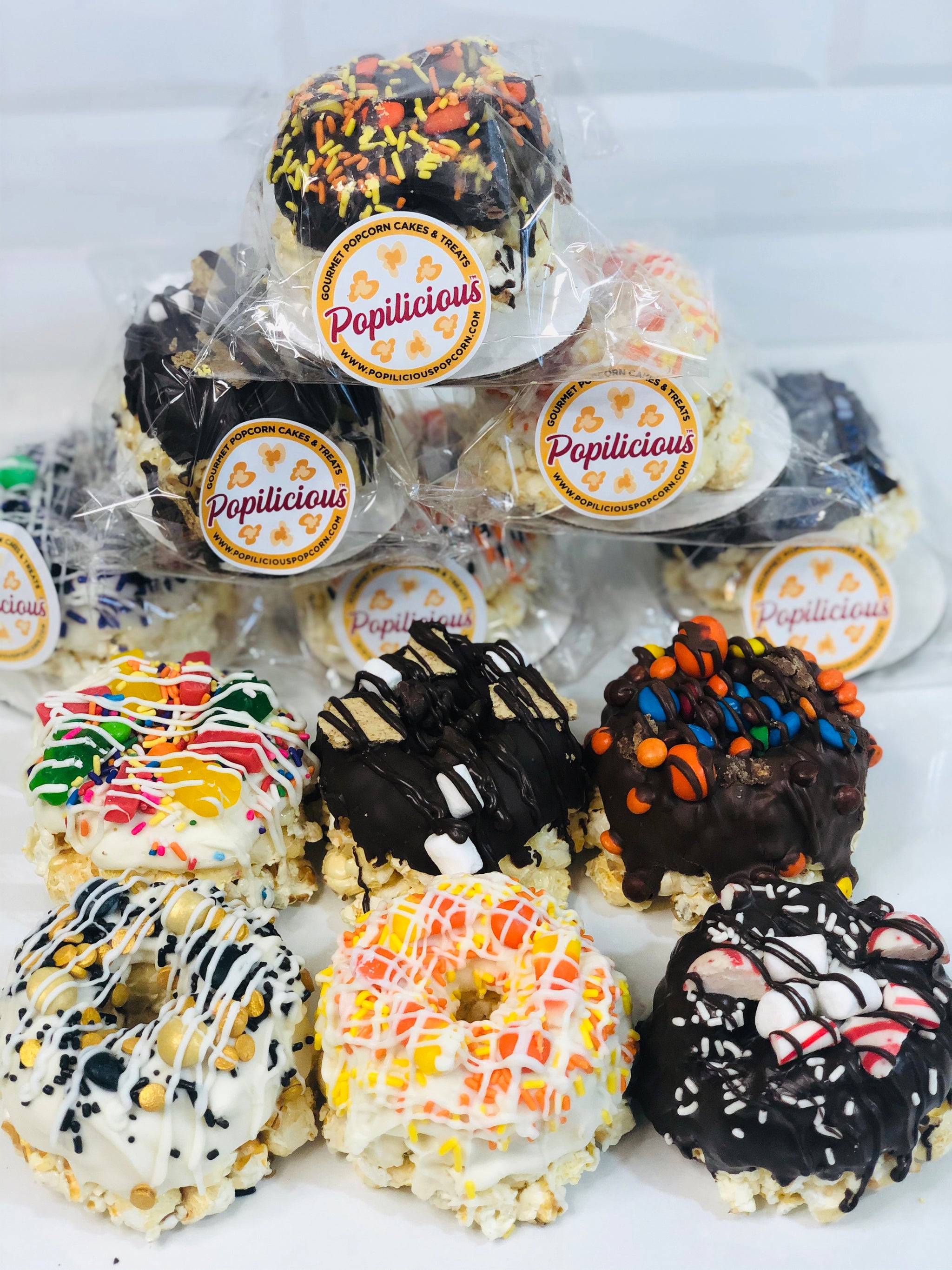 Customized Mini Gourmet Popcorn Cakes – Popilicious Popcorn